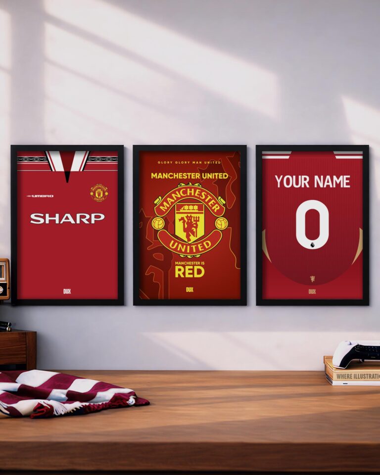 Manchester United Framed Posters Collection x3 – DUX